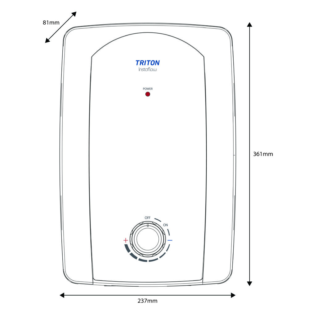 Ταχυθερμοσίφωνας 1φασικός κεντρικός TRITON 7,1 kW Instaflow για απλό ...